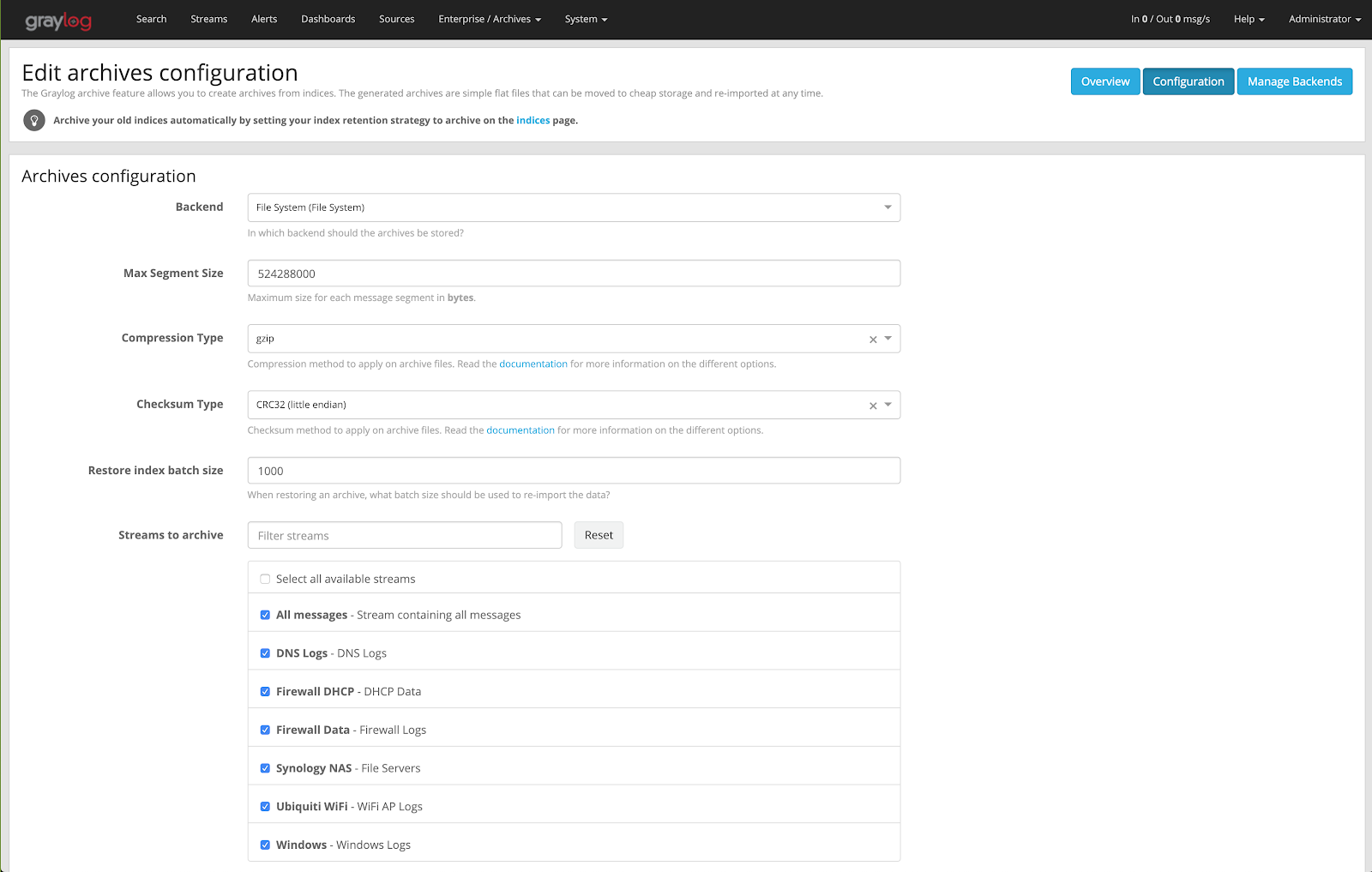 Archiving Log Files: Feature Guide for File Storage and Archiving
